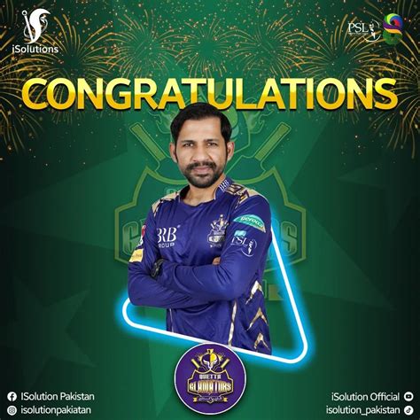 🏏 Many Congrat Team Quetta Gladiators Isolution Pakistan