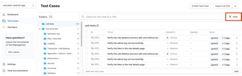 Filter Test Cases Browserstack Docs
