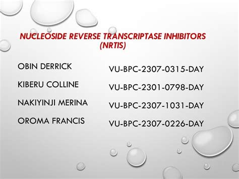 Nucleoside Reverse Transcriptase Inhibitorspptx