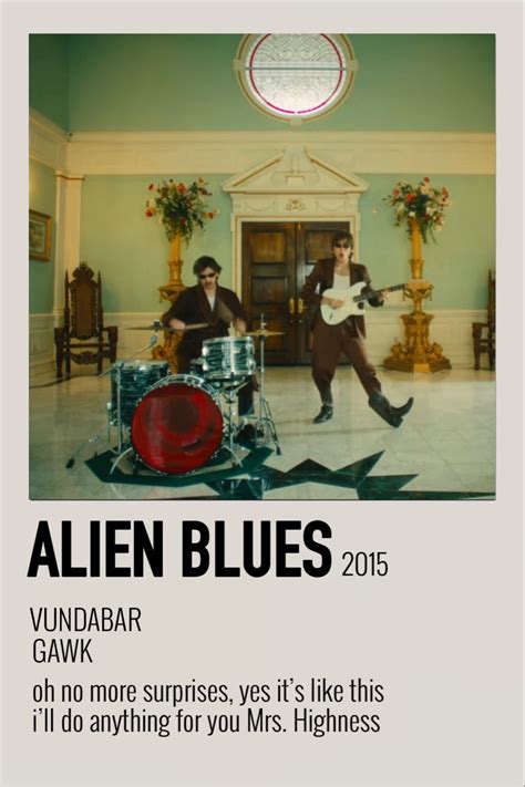 Alien Blues Polaroid Postcard In 2024 Music Poster Blue Poster Reds