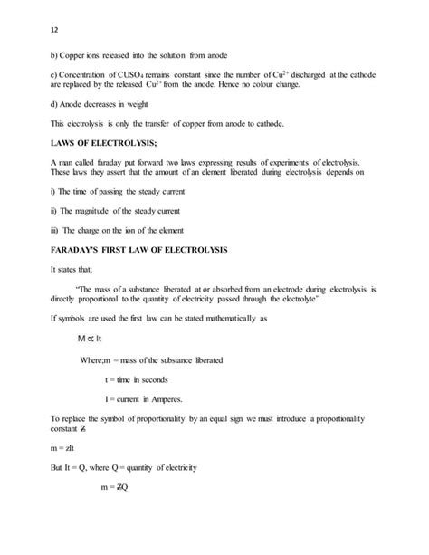 Ionic Theory And Electrolysis Docx Chemistry Science