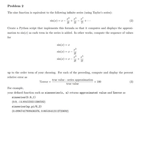 Solved Numerical Analysis Assignment 1 Due September 23