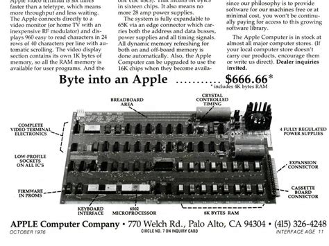 First Apple Computer 666