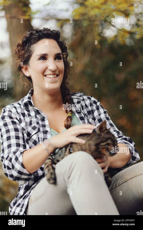 Normal Girl Strokes Normal Cat In Normal Forest Isnt Everything