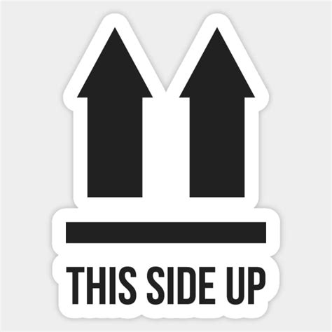 This Side Up Up Sticker Teepublic