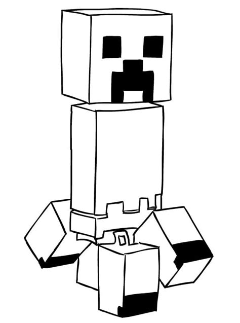 Printable Minecraft Creeper Coloring Page Printable Free Templates