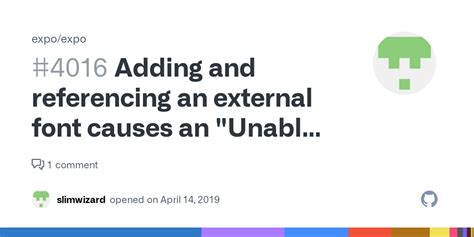 Adding And Referencing An External Font Causes An Unable To Resolve Error · Issue 4016