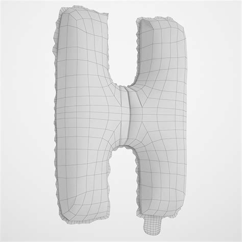 풍선 편지 H 레드 3d 모델 9 Max 3ds Fbx Obj Wrl Free3d