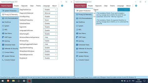Sophia Script Wrapper 265 Tooltips Are Not Displayed When Hovering