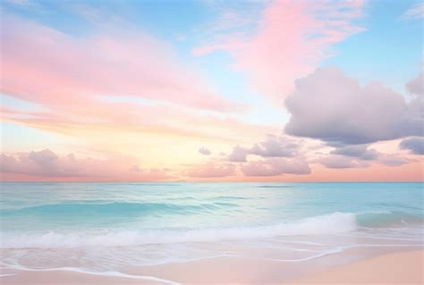 Premium Photo A Breathtaking Sunrise Over A Serene Beach With Soft