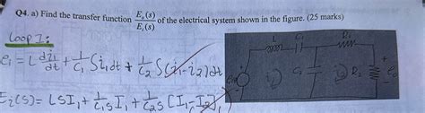 Solved Q4 ﻿a ﻿find The Transfer Function Eoseis ﻿of