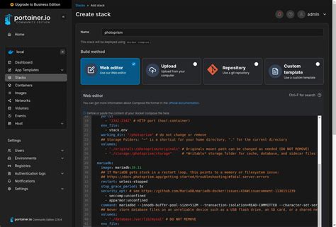 Portainer Photoprism