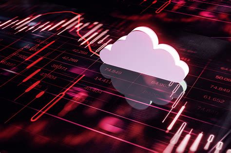 빨간 외환 차트 배경에 추상 구름 시장 위기와 데이터 서버 개념 3d 렌더링 3차원 형태에 대한 스톡 사진 및 기타 이미지 3차원 형태 감소 경제 Istock
