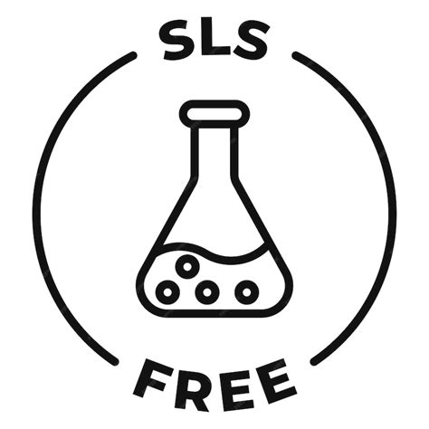 Premium Vector | SLS or SLES free icon No chemical ingredients label ...