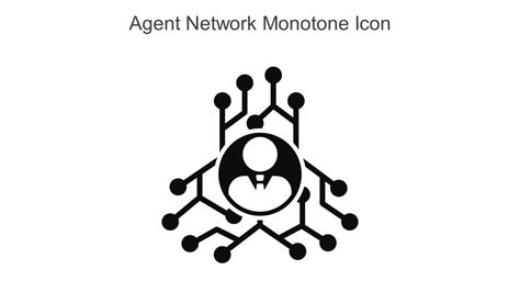 Agent Network Monotone Icon In Powerpoint Pptx Png And Editable Eps Format Ppt Slide