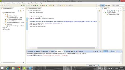Java สอบถามวิธีแก้ หน่อยครับ งงหลายวันละ ของ Mysql Connect Eclipse มัน