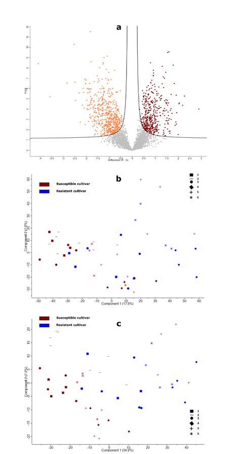 A Volcano Plot Displaying The Results Of T Test Comparisons Of Download Scientific Diagram