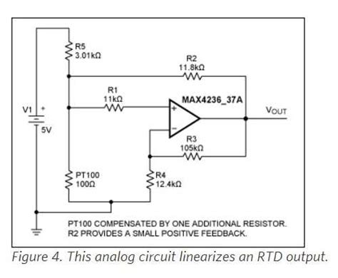 A Simple Circuit Diagram For Pt1000 Temperature Sensor
