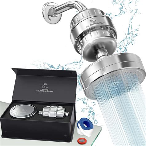 Aquahomegroup Filtered Shower Head And 20 Stage Shower Filter