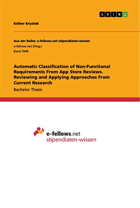 Automatic Classification Of Non Functional Requirements From App Store Reviews Reviewing And