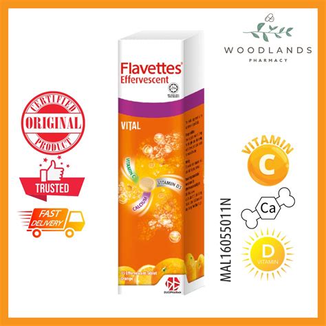 Flavettes Vital Effervescent Orange 15s Shopee Malaysia