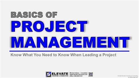 Basics Of Project Management