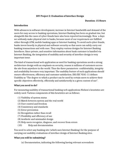 Usabilitydesigndiyproject 2 Pdf Usability User Interface Design