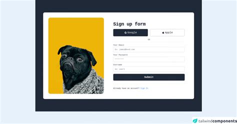 Tailwind Css Sign Up Form By Speedwares