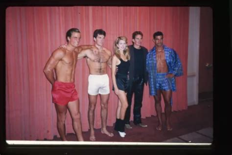 Dack Rambo Candid Pose Beefy Shirtless Bodybuilders Original 35mm