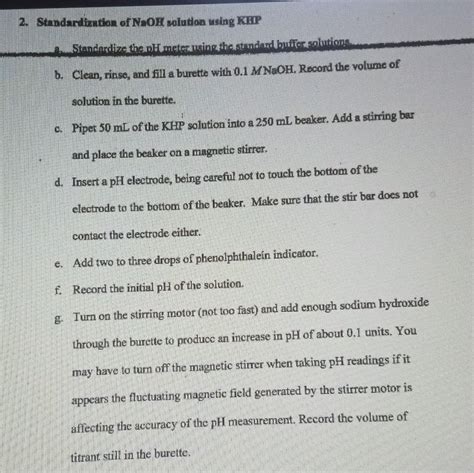 1 Enter All Your PH Titration Data Into Excel Chegg Com