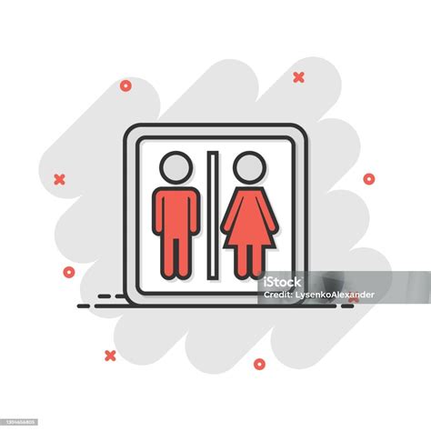 向量卡通男人和女人圖示在漫畫風格人們在插圖像形圖上簽名wc廁所業務飛濺效果概念向量圖形及更多人圖片 人 人年齡 人群 Istock