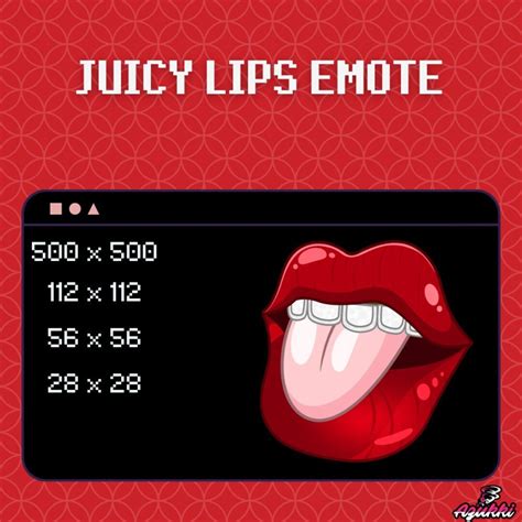 Animated Juicy Lips Emote Licking Emote Emotes Twitch Discord Sexy Gamer Streamer