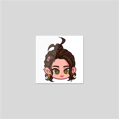 Rey Chibi Head Sticker An Art Print By Vivian Rodriguez Inprnt
