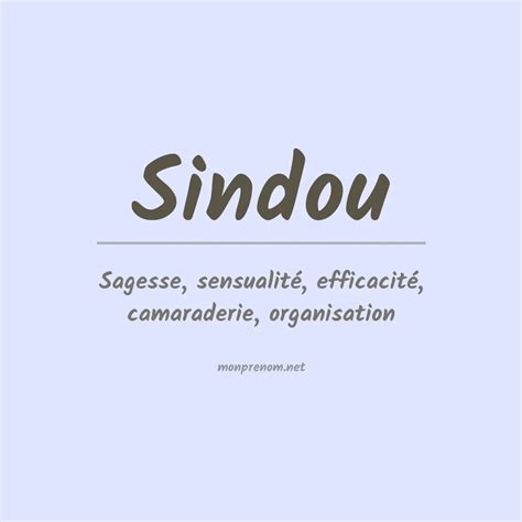 Signification Du Prénom Sindou