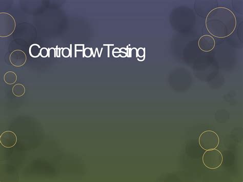 Solution Control Flow Testing Studypool