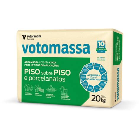 Argamassa Votoran Piso Sobre Piso E Porcelanato Cinza 20kg