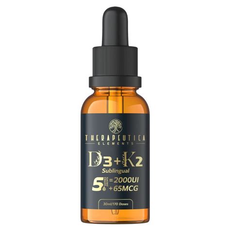 Vitamina D3 2000ui K2mk7 65mcg Sublingual Vegan 30ml 170 Doses