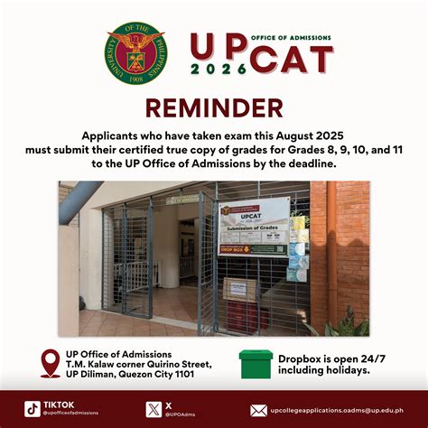 Upcat 2026 Extended Deadline Of Form Upcat U P System Facebook