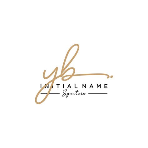 Letter Yb Signature Logo Template Vector 22086404 Vector Art At Vecteezy