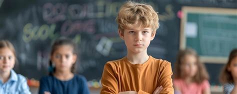 Premium Photo Determined Student Challenges Classroom Norms With