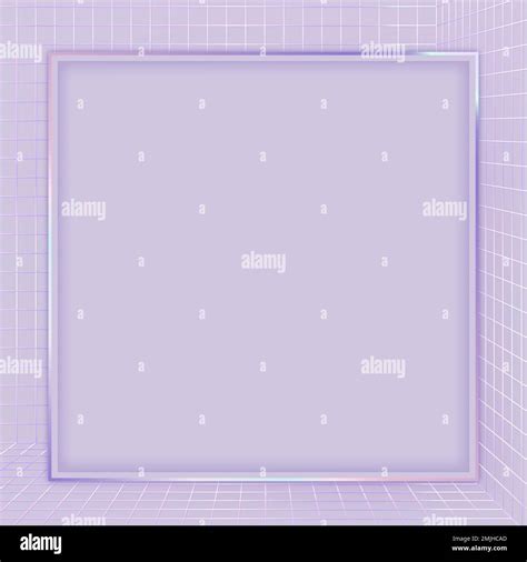 Purple Vector 3d Grid Patterned Frame Stock Vector Image And Art Alamy