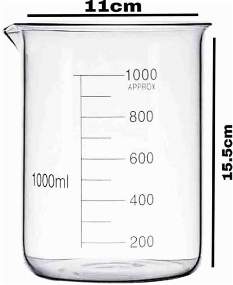 1000ml Glass Beaker At ₹ 400piece Glass Beakers In New Delhi Id