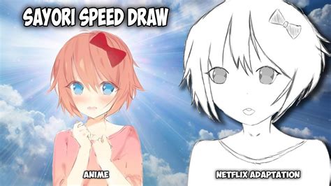 Sayori From Ddlc Speed Draw Youtube