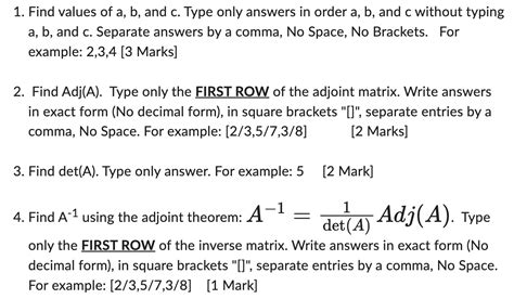 Solved Matrix A And Its Cofactor Matrix C I