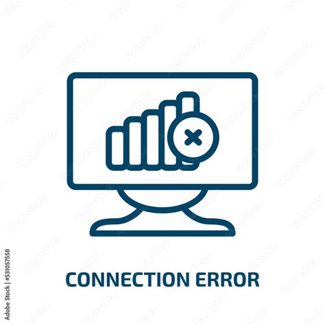 Connection Error Icon From Internet Security Collection Thin Linear