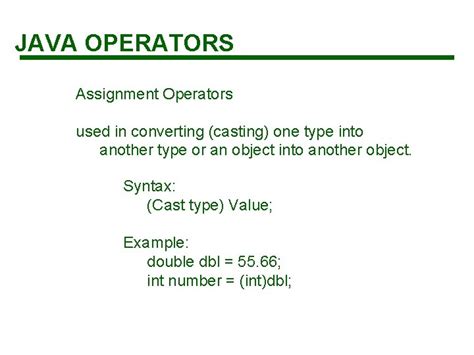 Module 3 Java Operators Object Oriented Programmingjava Java
