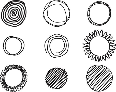 Hand Drawn Circle Line Sketch Vector Art Icons And Graphics For Free