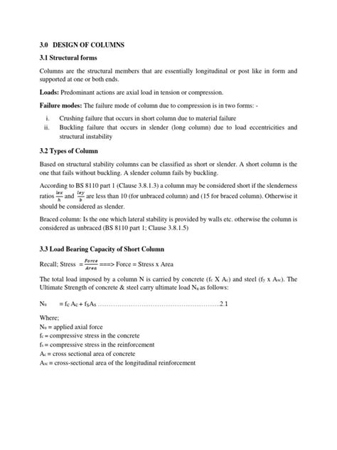 Lumn Design Pdf Buckling Column