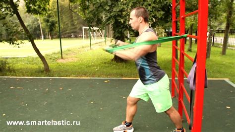 Упражнения с резиновыми петлями Smartelastic для мышц груди и шеи Youtube