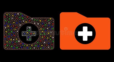 Medical Docs Vector Mesh Carcass Model And Triangle Mosaic Icon Stock Vector Illustration Of